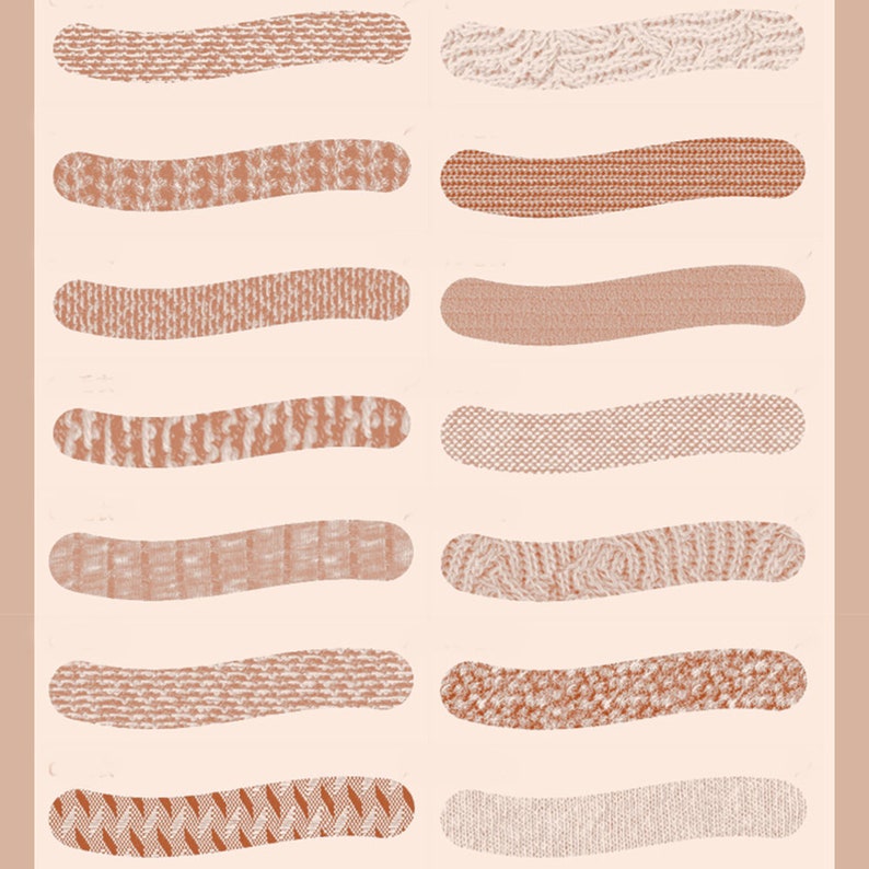 45 Procreate Sweater Texture Brushes, Retro Wool Sweater Texture for ...