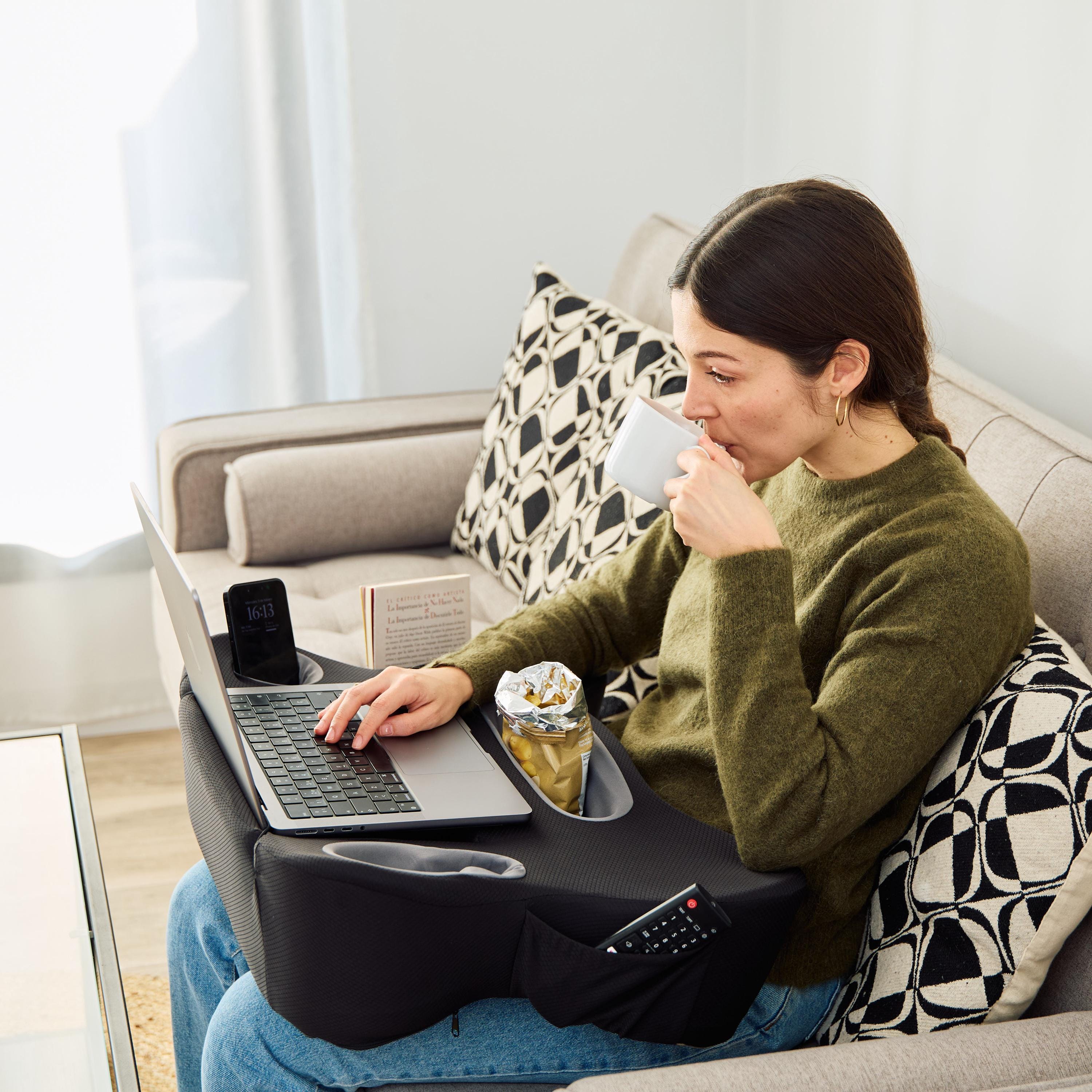 Ergonomic Lap Desk Pillow: Portable Laptop & Tablet Soft Support - Etsy