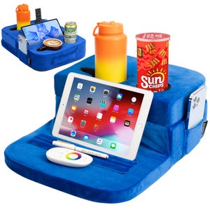 Tabcouchcaddy - Couch Cup Holder & Tablet Pillow for Bed, Sofa, Car ...