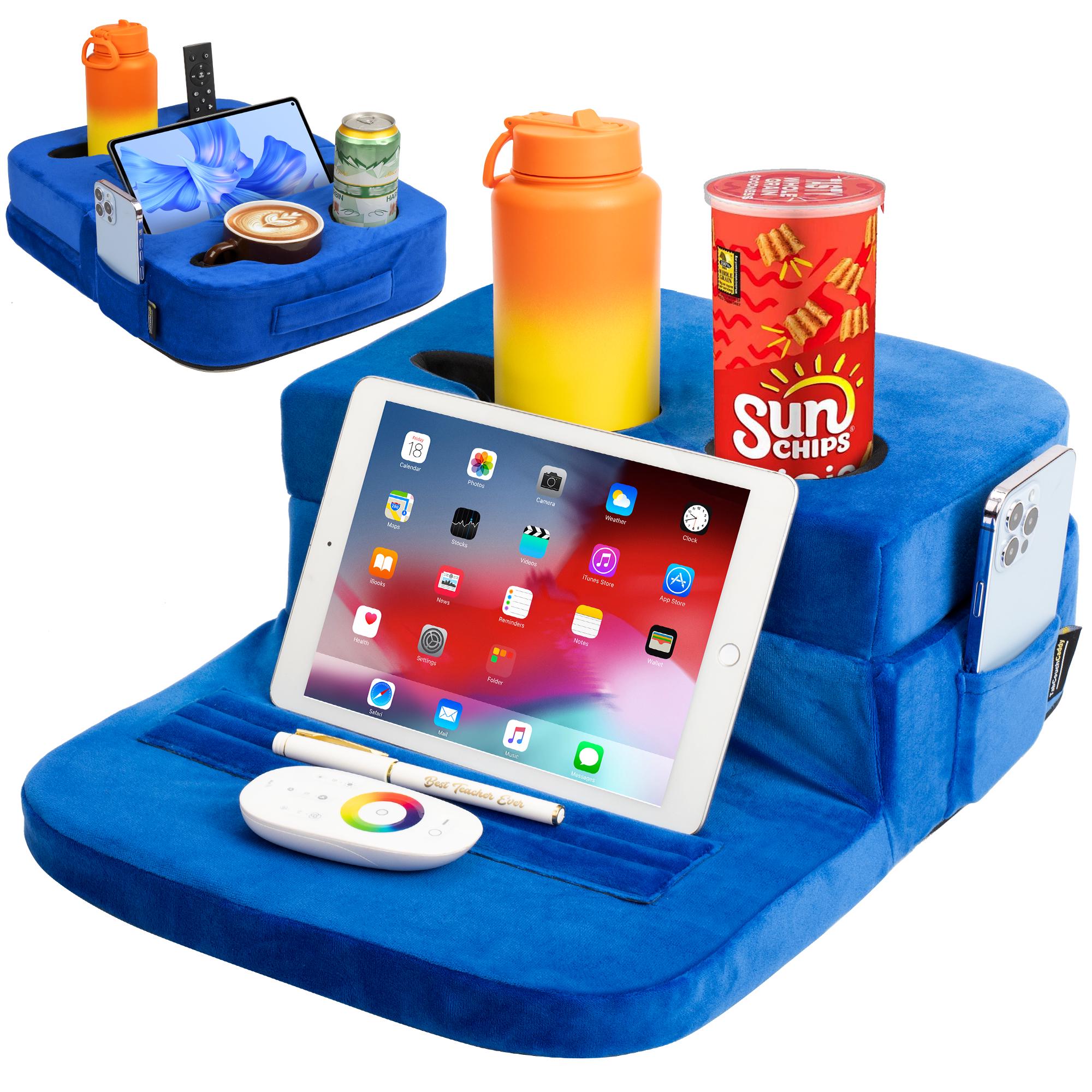 Tabcouchcaddy - Couch Cup Holder & Tablet Pillow for Bed, Sofa, Car ...