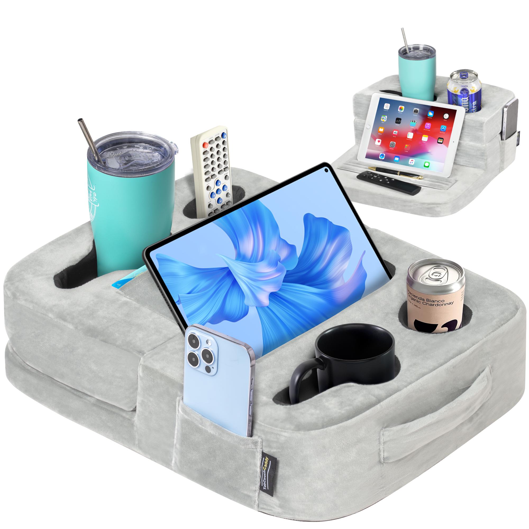 Tabcouchcaddy - Couch Cup Holder & Tablet Pillow for Bed, Sofa, Car ...