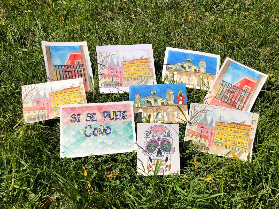 Mini Scene Hand-drawn and Painted Prints - Etsy