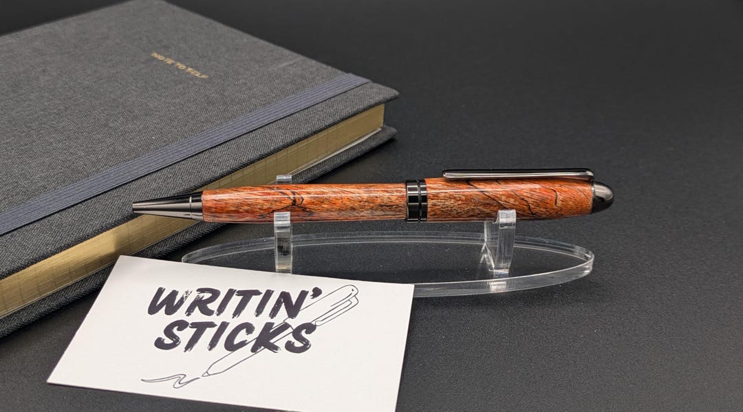 Orange Dyed Spalted Tamarind Euro Style Pen - Etsy
