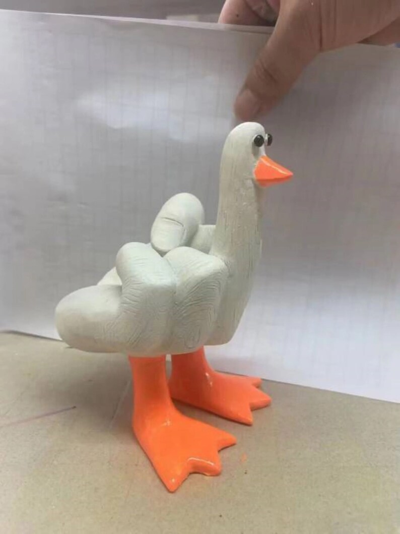 Duck You Statue, Duck You Resin Meme Ornament, Funny Goose Sculpture ...
