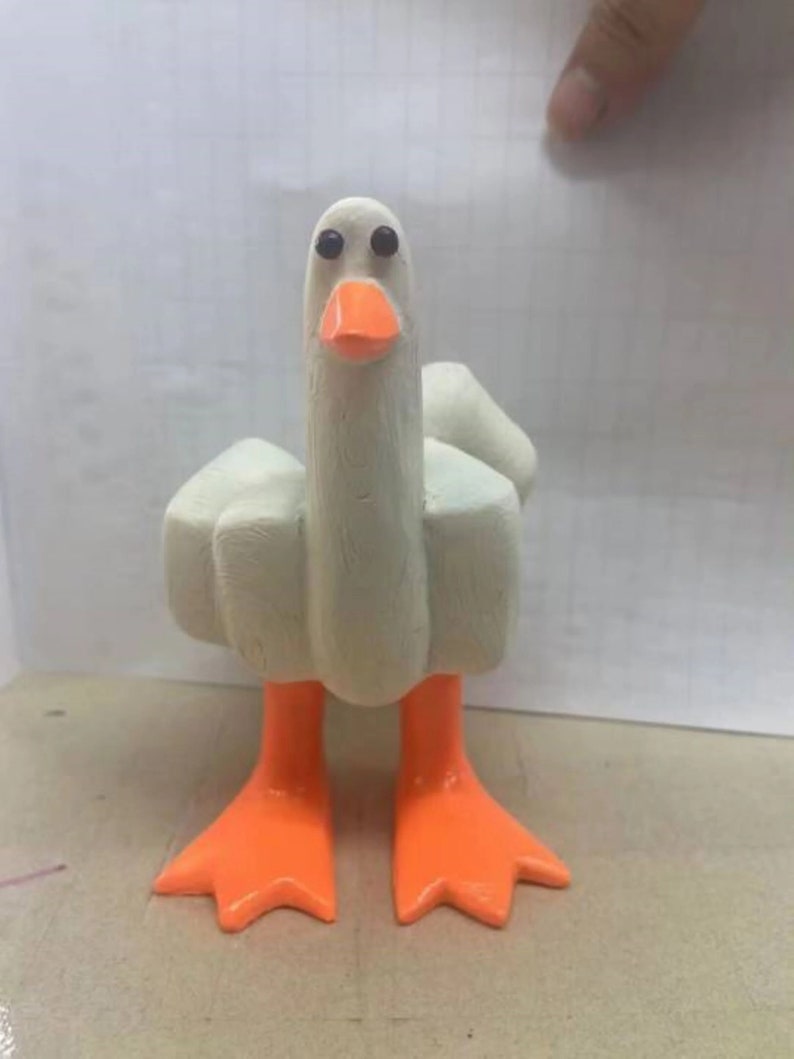 Duck You Statue, Duck You Resin Meme Ornament, Funny Goose Sculpture ...