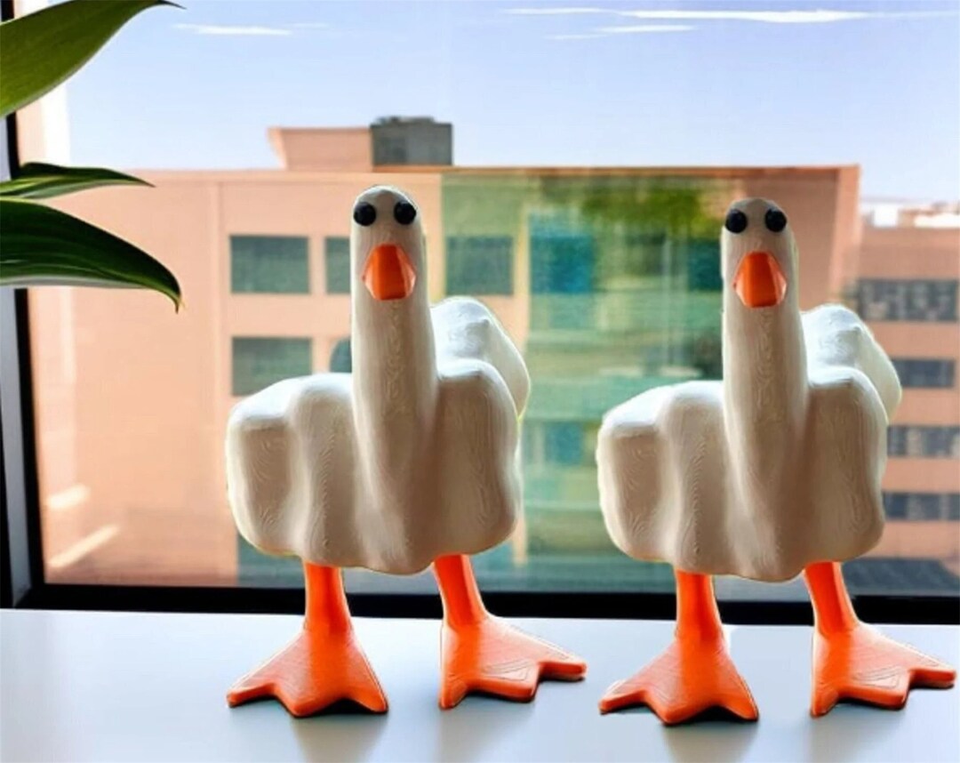 Duck You Statue, Duck You Resin Meme Ornament, Funny Goose Sculpture ...