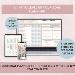 Goal Planner Google Sheets Spreadsheet Simple Goal Tracker SMART Goal ...