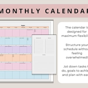 Digital Planner Spreadsheet Google Sheets Time Blocking Monthly ...
