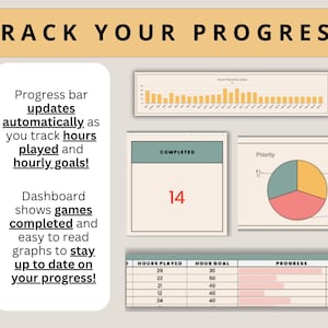Gaming Tracker Google Sheets Video Game Log Spreadsheet Gaming Planner ...