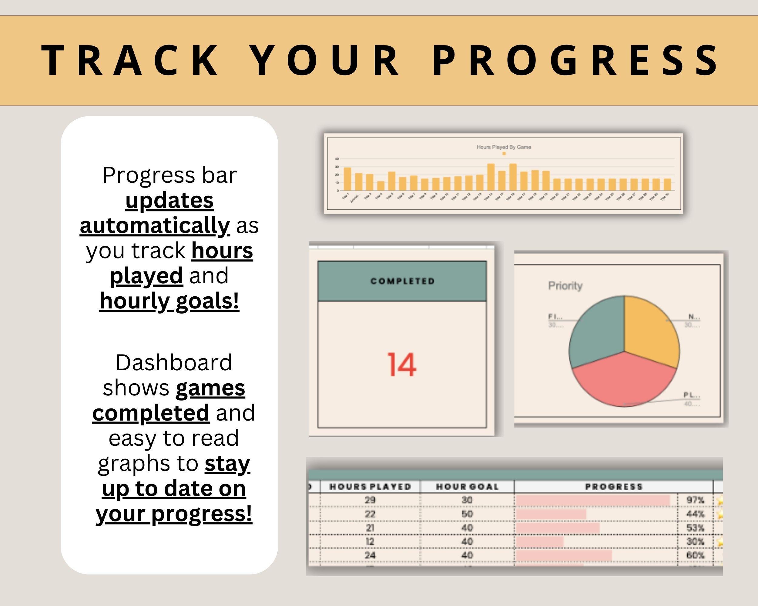 Gaming Tracker Google Sheets Video Game Log Spreadsheet Gaming Planner ...
