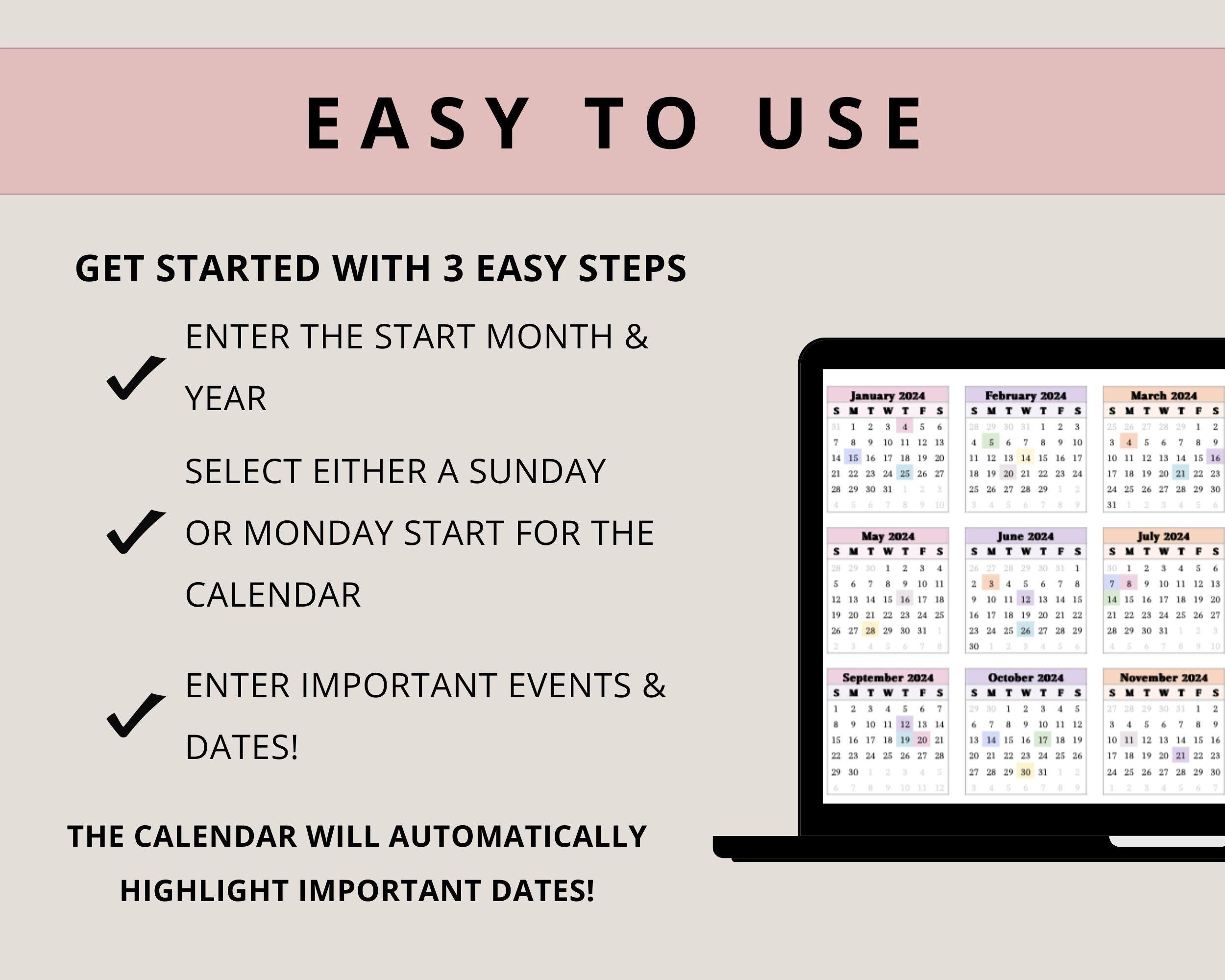 Yearly Calendar Spreadsheet Google Sheets Annual Schedule to Do List ...