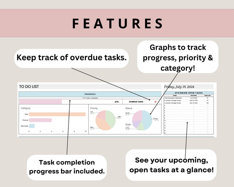 Task Tracker Spreadsheet Google Sheets to Do List Template Task ...