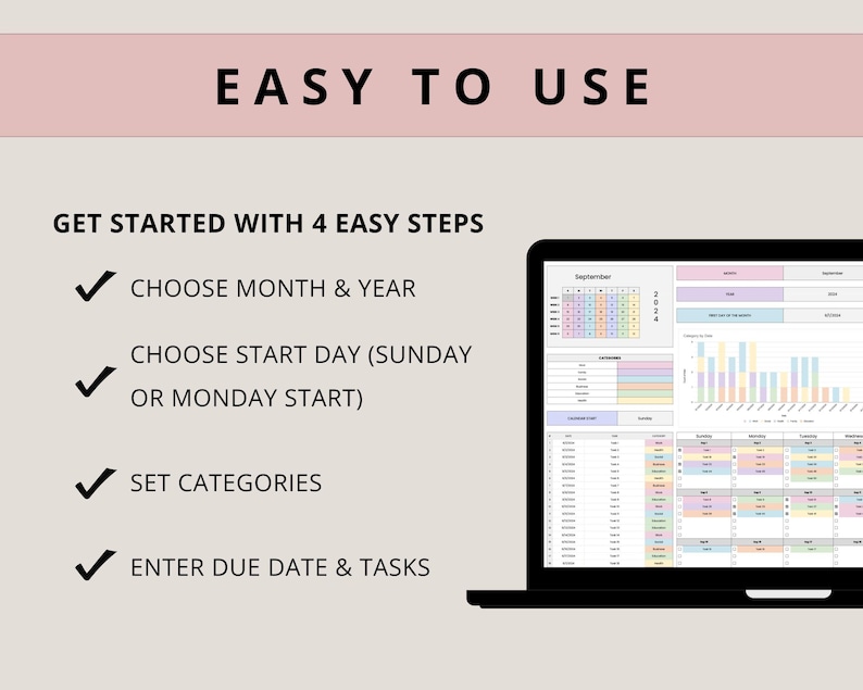 Monthly Calendar Spreadsheet Google Sheets Daily Schedule to Do List ...