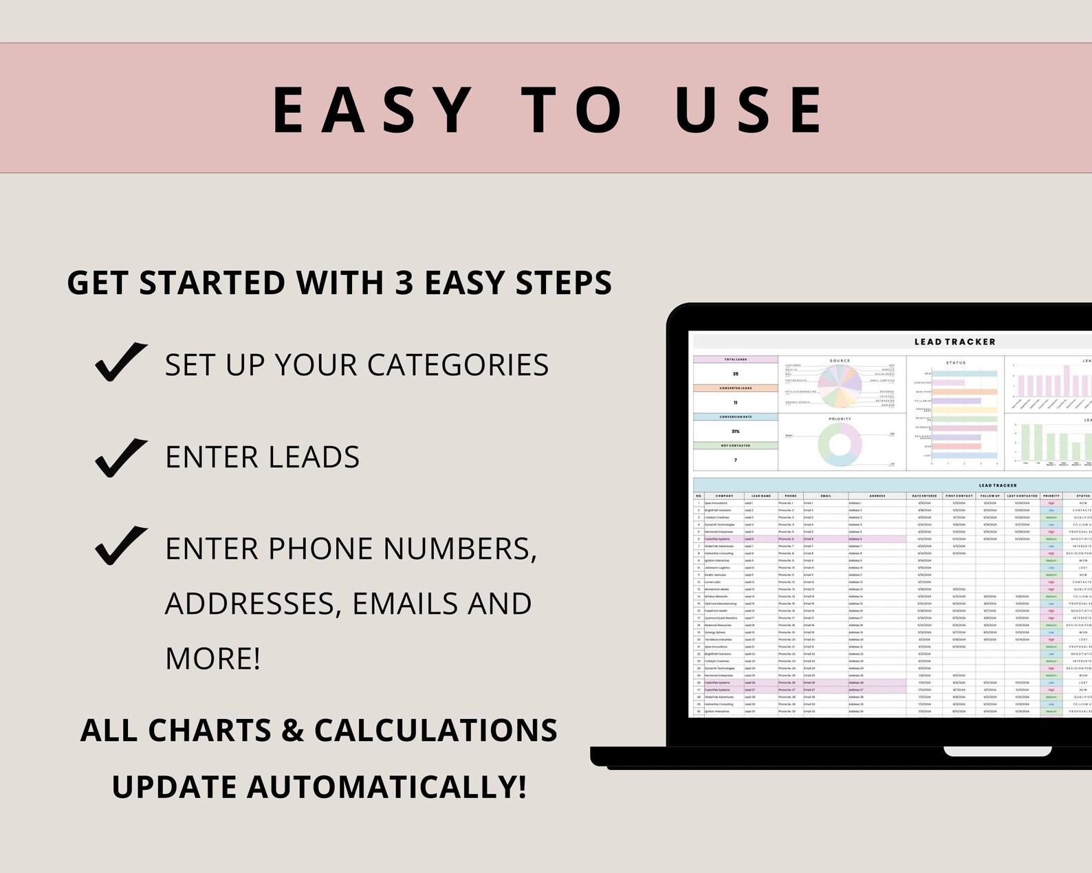 Lead Tracker Spreadsheet Google Sheets Sales Digital Client List ...