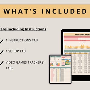 Gaming Tracker Google Sheets Video Game Log Spreadsheet Gaming Planner ...