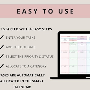 Task Tracker Spreadsheet Smart Calendar Google Sheets to Do List ...