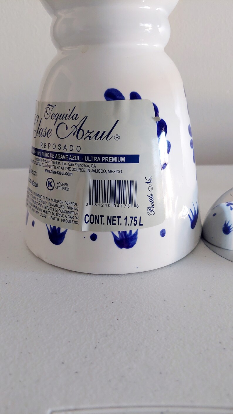 Clase Azul Reposado Tequila Magnum Botella Vacía Pintada a Mano 1.75L ...