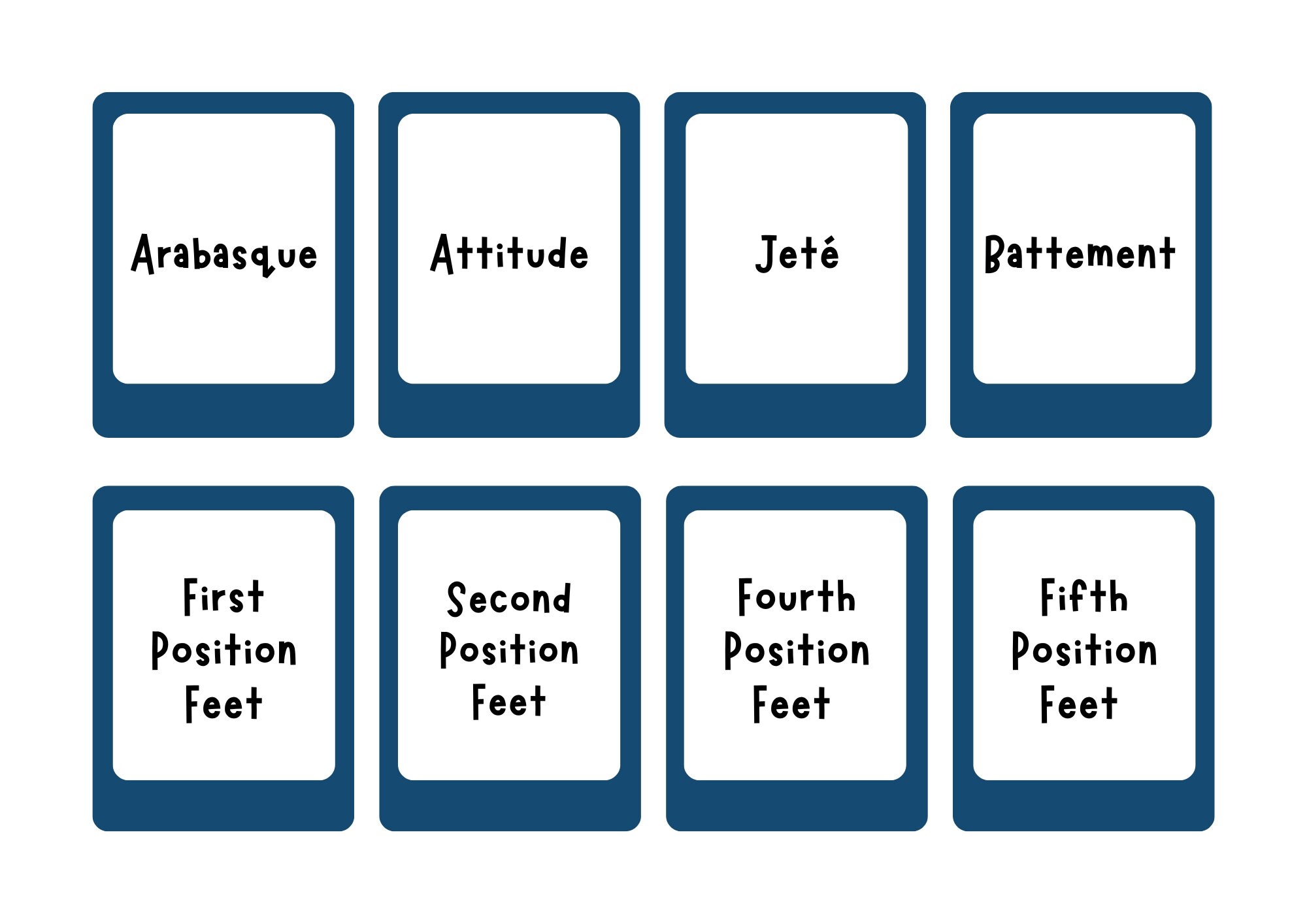 Ballet Vocabulary Flashcards Ballet Flashcards Ballet Words Ballet ...