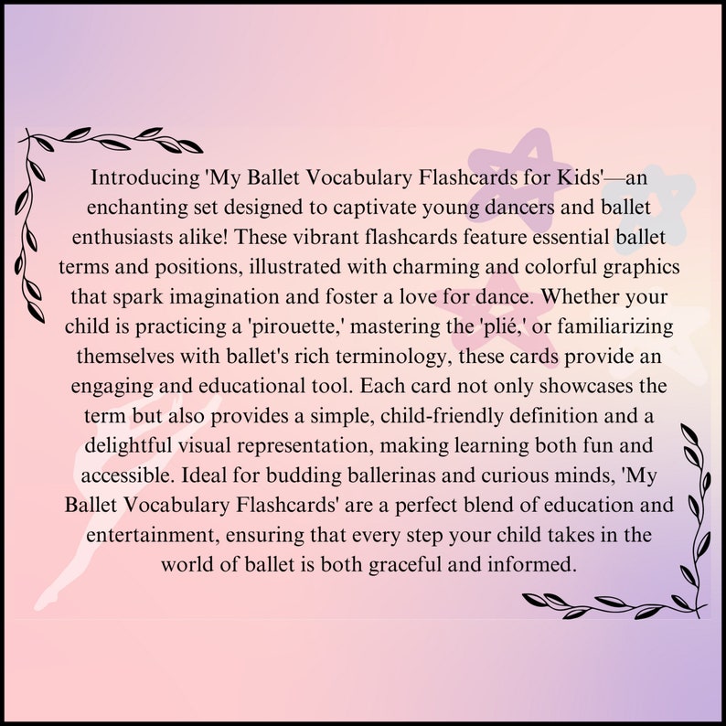 Ballet Vocabulary Flashcards Ballet Flashcards Ballet Words Ballet ...