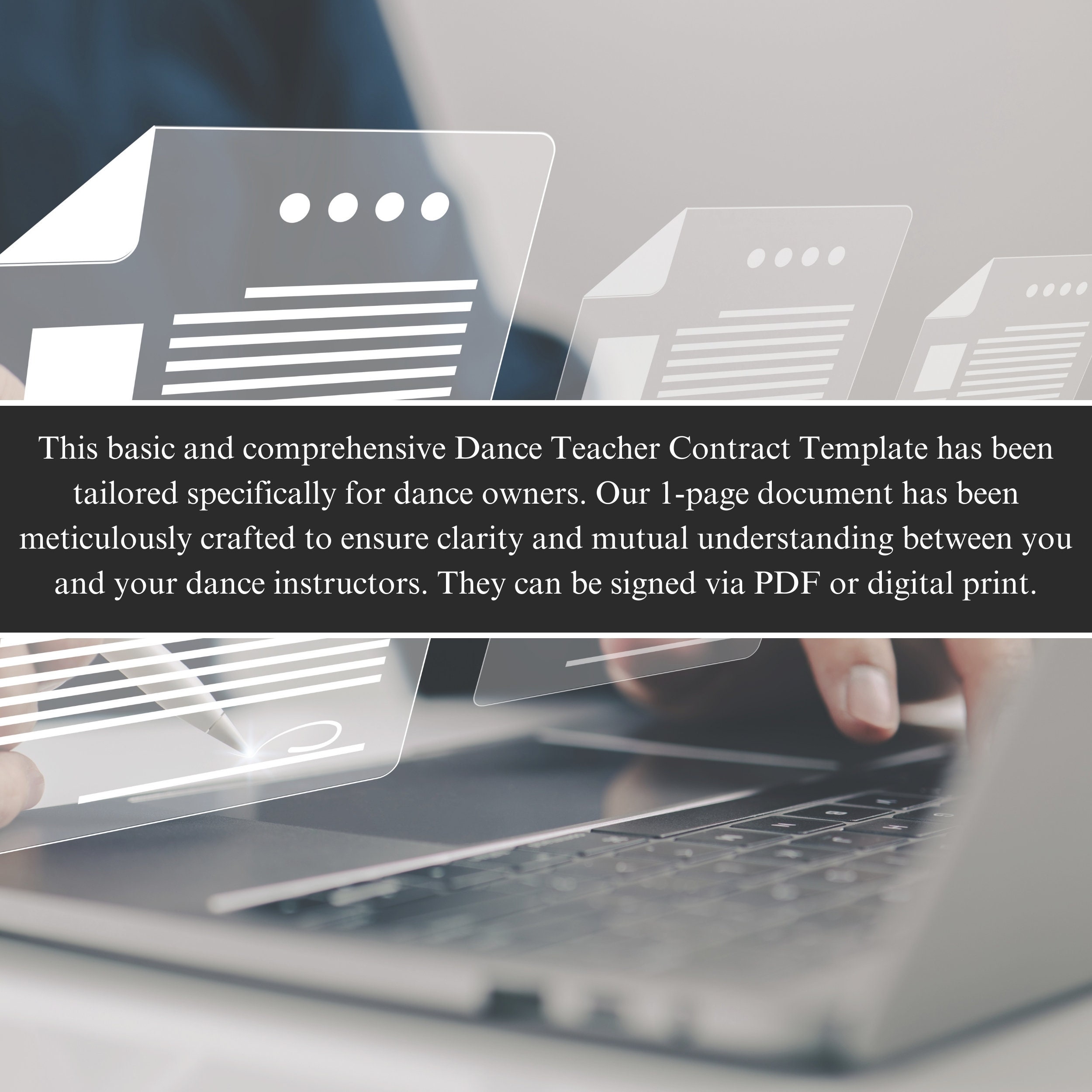 Dance Teacher Contract Template: Studio Instructor Agreement (PDF, Word ...