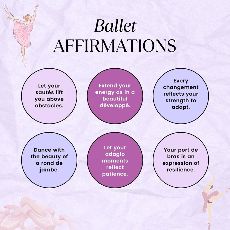 Ballet Affirmation Cards Ballet Cards Affirmations for Dance Cards for ...