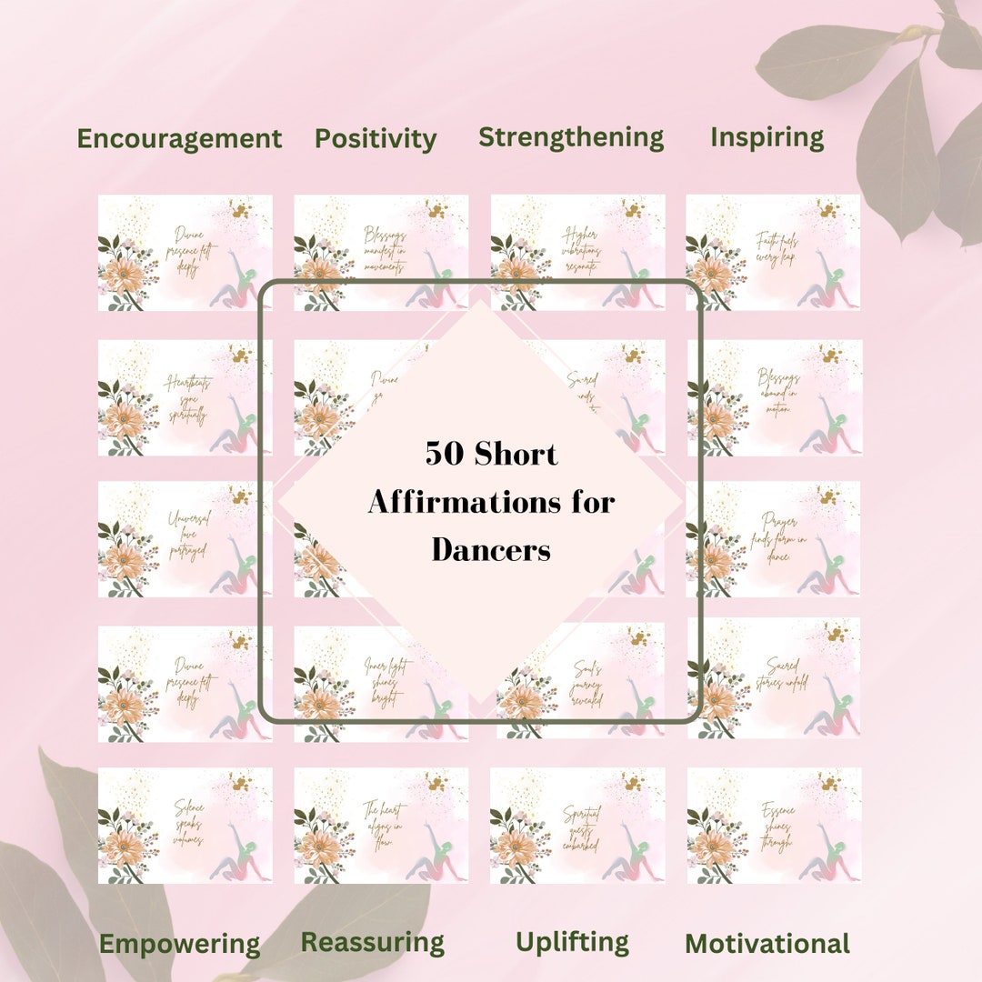 Dance Affirmation Cards Affirmations for Dance Affirmations for Dancers ...