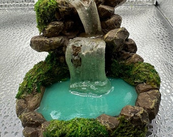 Miniature Waterfall,miniature Fountain,pond,fairy Garden Accessory ...