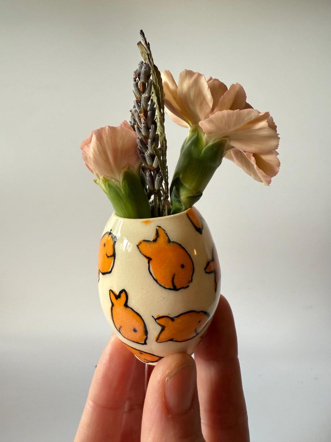 Goldfish Crackers Ceramic Small Vase. Single Stem Vase. Micro Vase ...