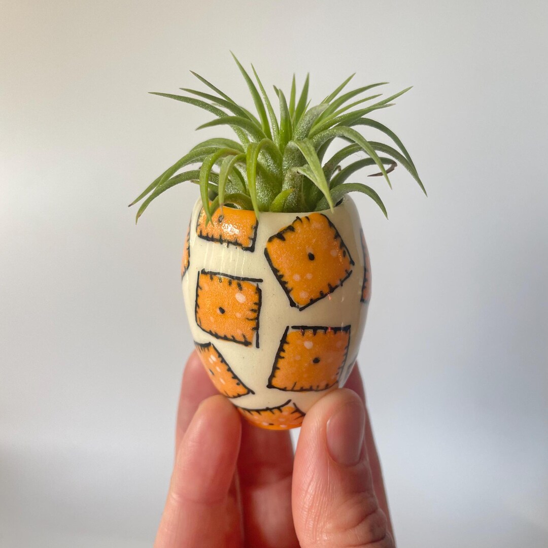 Cheez-it Miniature Ceramic Vase. Hand Thrown and Hand Painted by Me ...