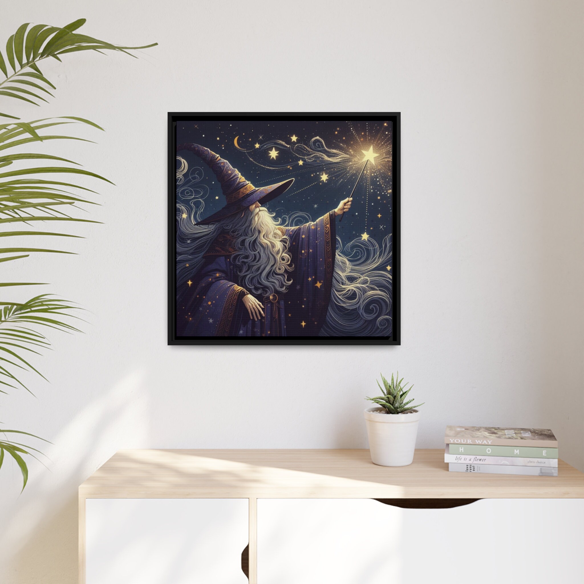 Magic Wizard Wall Art, Starry Fantasy Decor, Space Inspired, Magical ...