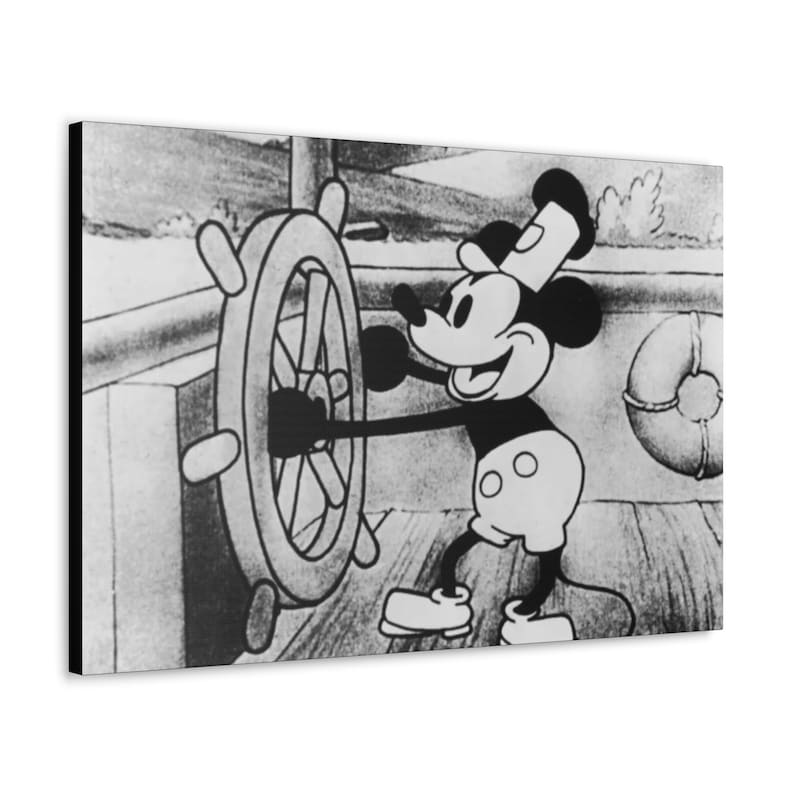 Steamboat Willie: Classic 1920s Animation Style Art, Vintage Monochrome ...