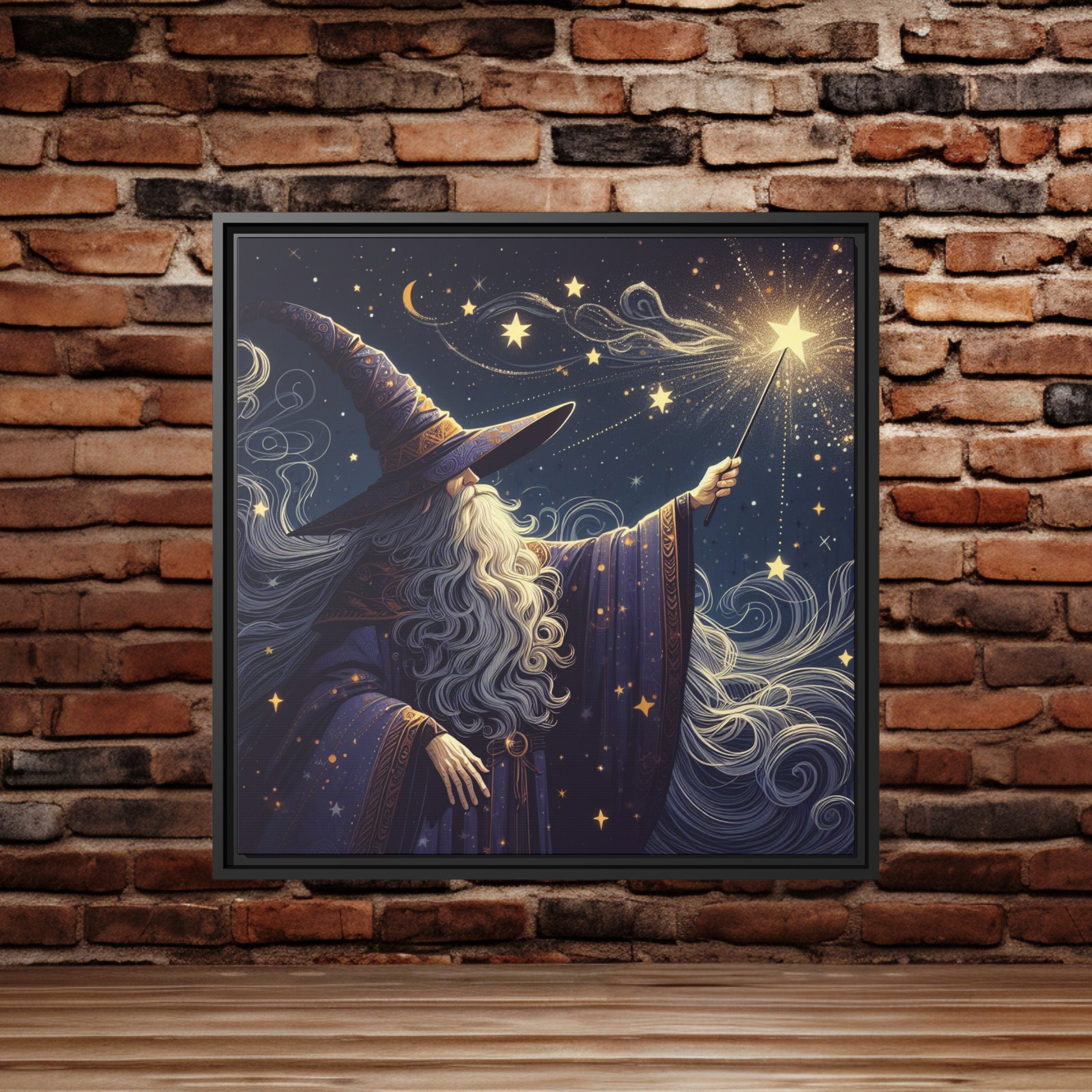 Magic Wizard Wall Art, Starry Fantasy Decor, Space Inspired, Magical ...