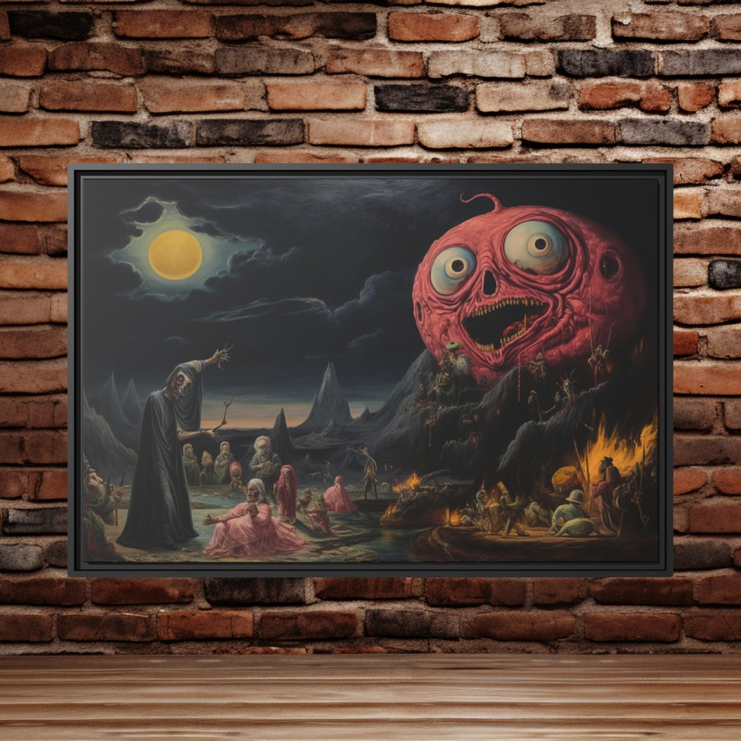 Weird Wall Art: Gothic Home Decor, Dark Fantasy Canvas Print, Novelty ...