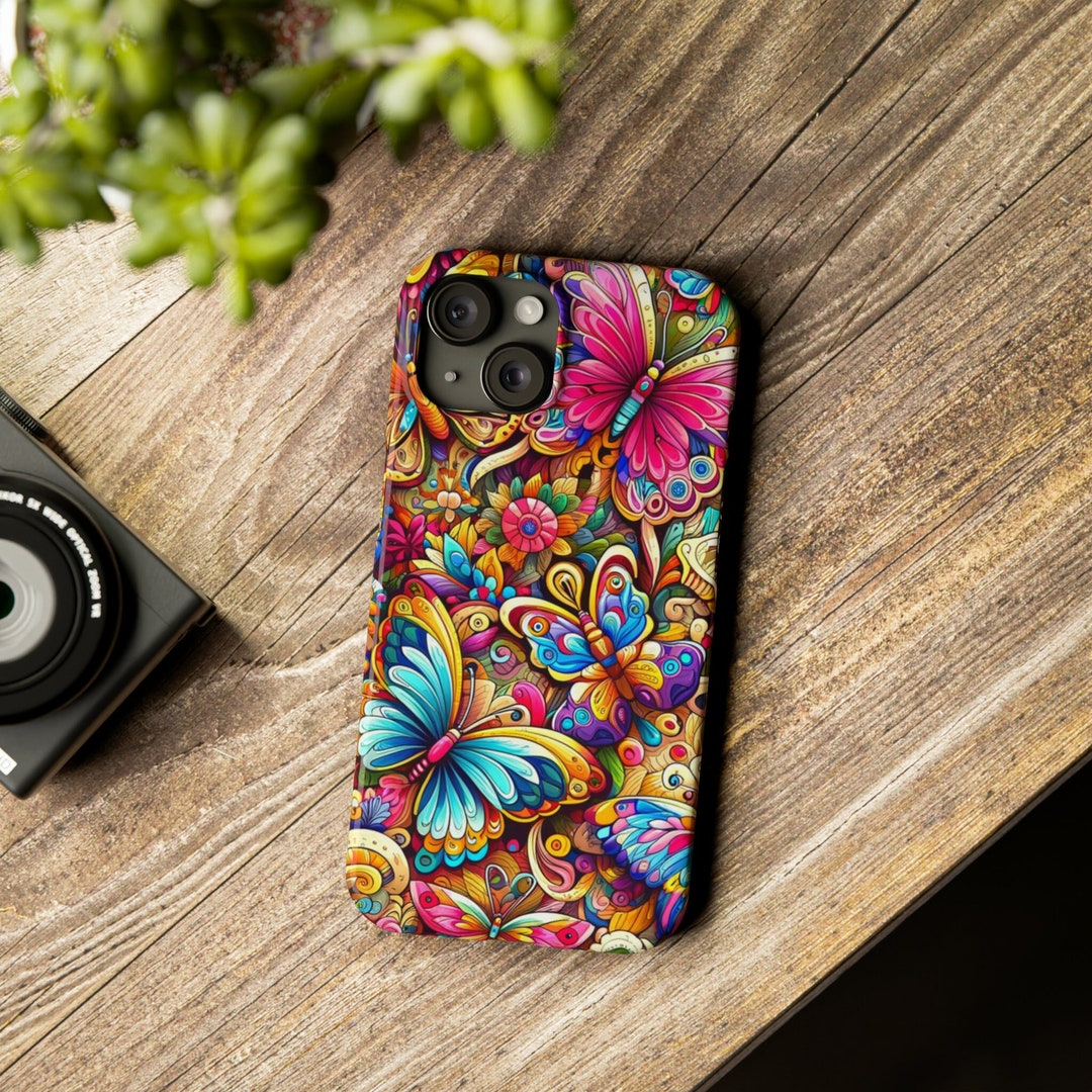 Butterflies Phone Case: Trendy Spring for iPhone 15 14 13 12 11 ...