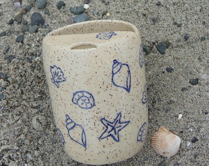 Travel Tumbler, Beach Inspired Handmade Ceramic to Go Cup, Handpainted ...