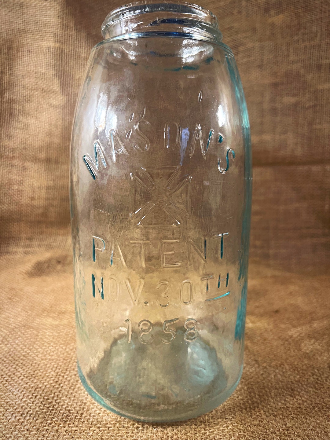 Masons Cross Patent November 30th 1858 Canning Jar - Etsy