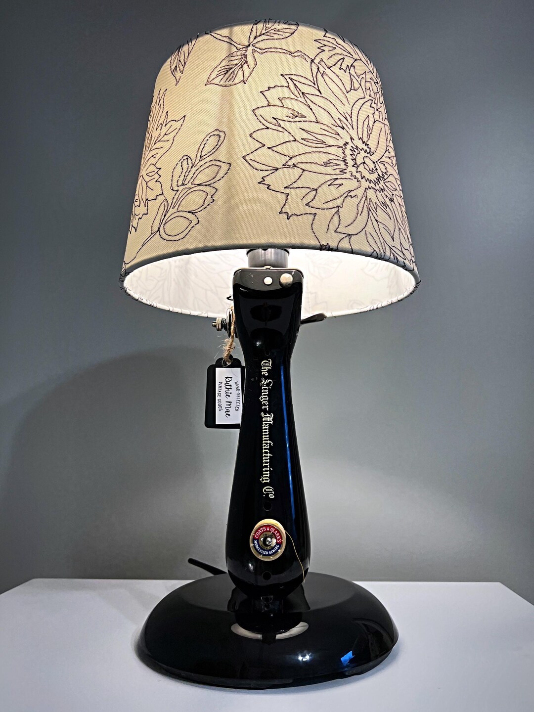 Vintage Singer Sewing Machine Lamp - Etsy