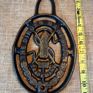 Singer Sewing Machine Emblem Wall Hanging - Etsy