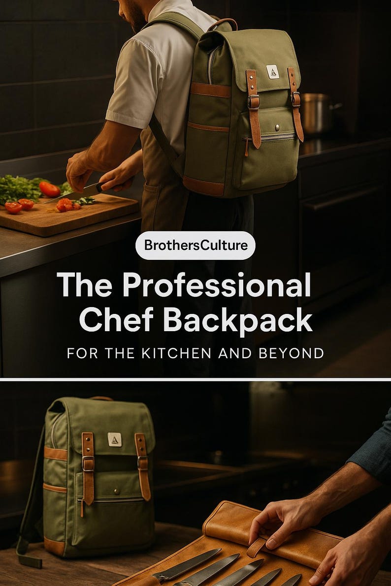 Big & Tall Chef Backpack With Integrated Knife Roll - Etsy