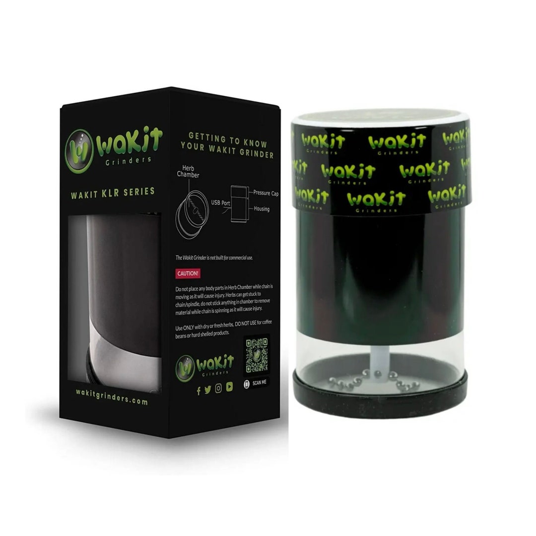 Wakit Grinder Electric Rechargeable Herb Grinder KLR Series Black - Etsy
