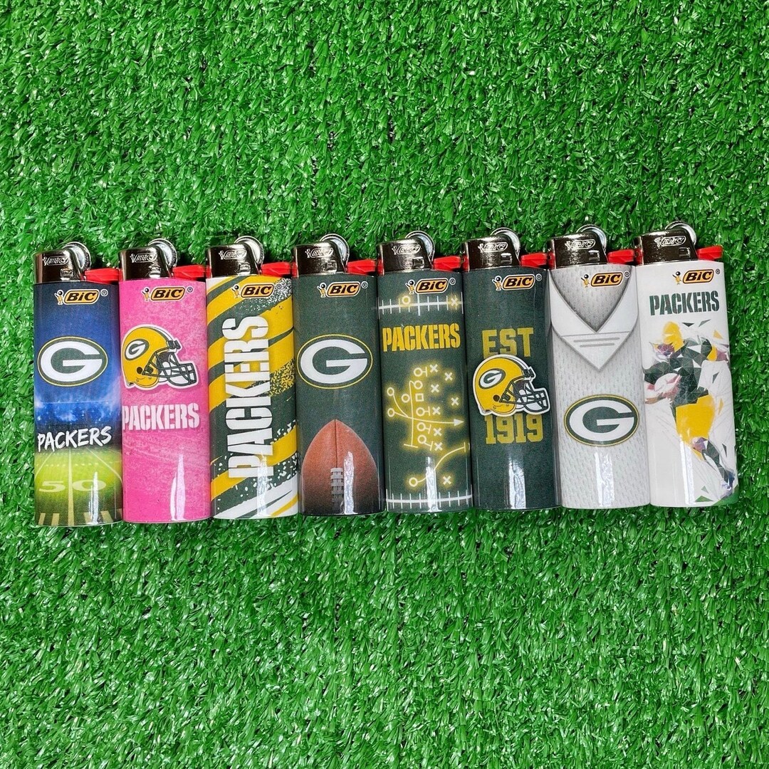 NEW 8 Pcs LARGE Size Green Bay Packers NFL Football Lighters Limited ...