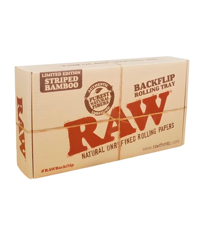 RAW Backflip Magnetic Striped Bamboo Rolling Tray Box Limited Edition ...