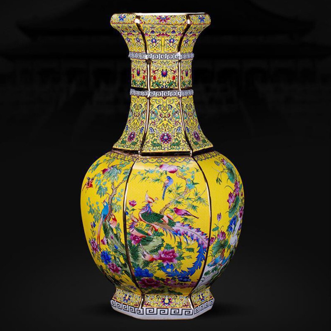 Handmade Vase Enamel Colored Porcelain Imitating-made by Emperor ...