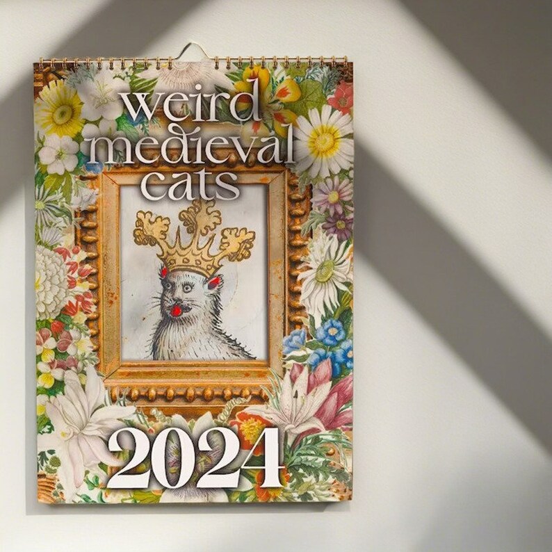 Weird Medieval Cats Calendar 2024, Funny Ugly Cats Calendar, Cat Parent ...