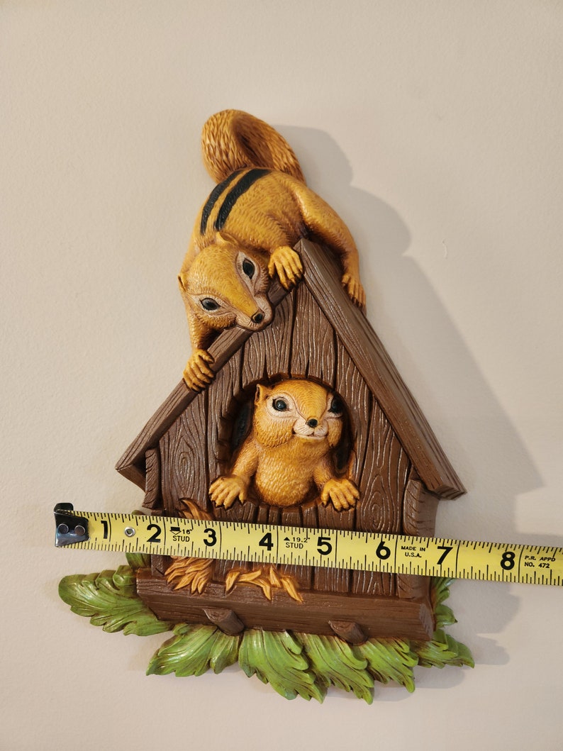 Homco 70s Plaque Chipmunks in Birdhouse 1703 Made in USA Vintage - Etsy