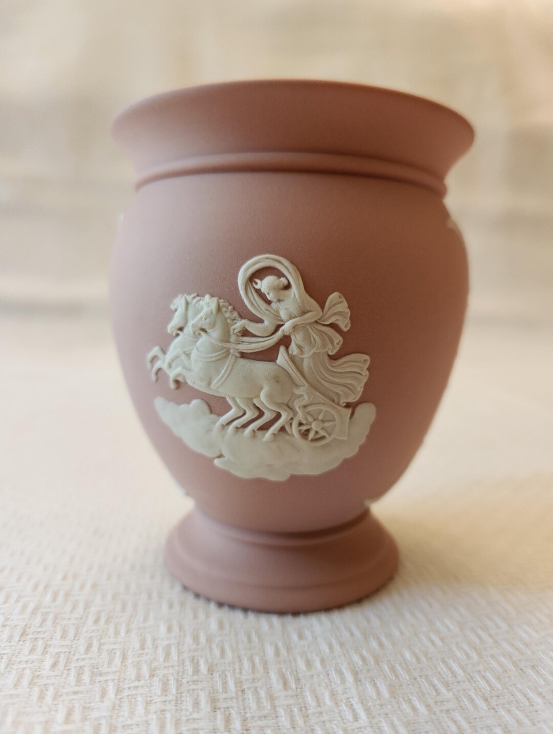 Wedgwood Pink Jasperware Small Vase Aurora and Chariot 4" - Etsy