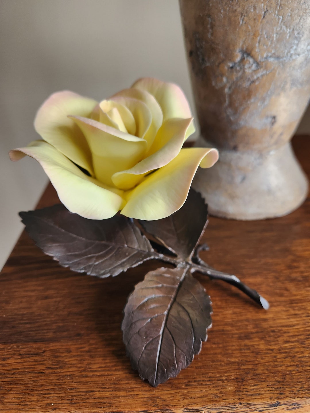 Boehm Porcelain Yellow Pink Rose Peace Sculpture Limited Issue - Etsy