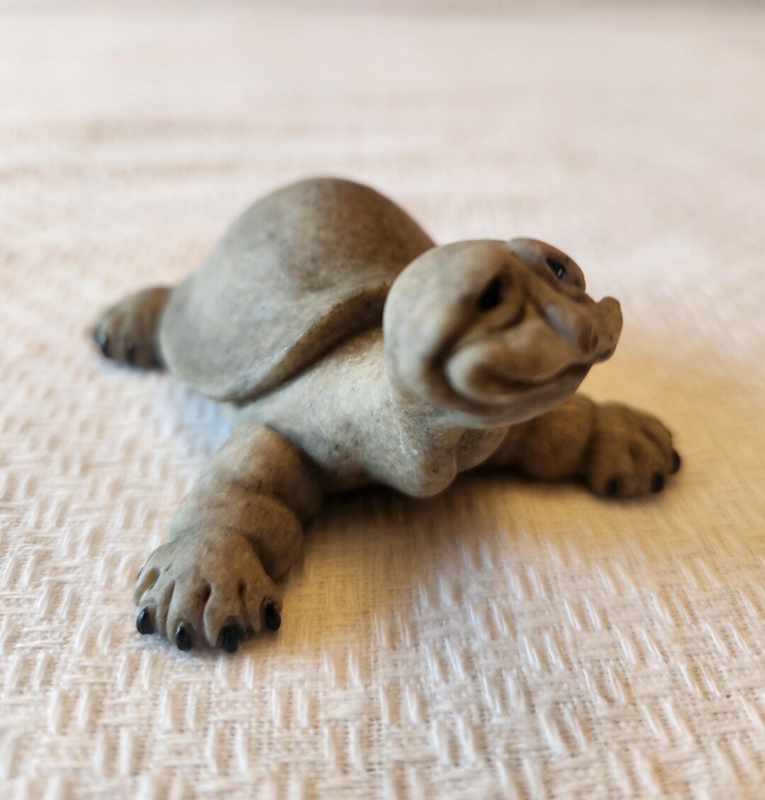 Quarry Critters Stone Art Turtle "tracy" Second Nature Design Figurine ...