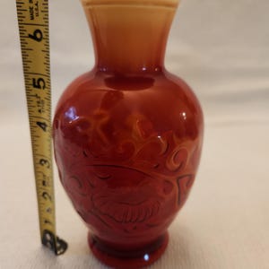 Oriental Red Vase Vintage Avon Vase 1981 6.5 Tall - Etsy