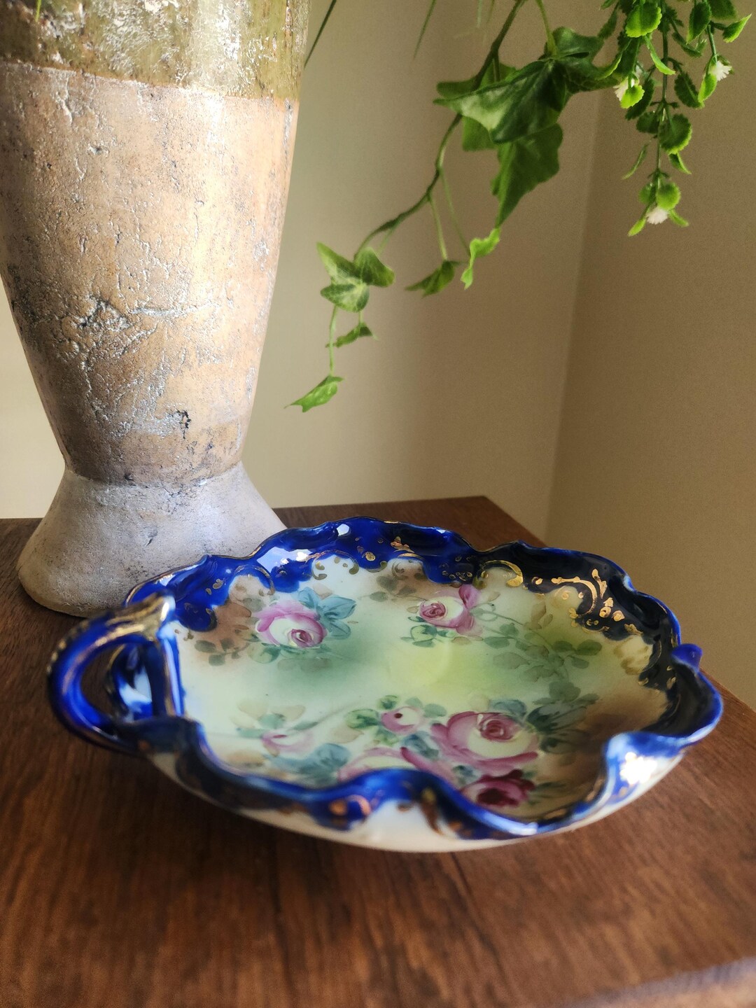 Morimura Nippon Nappy Handled Plate Antique Japan Porcelain Trinket ...